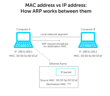 Differences Between IP address and MAC address